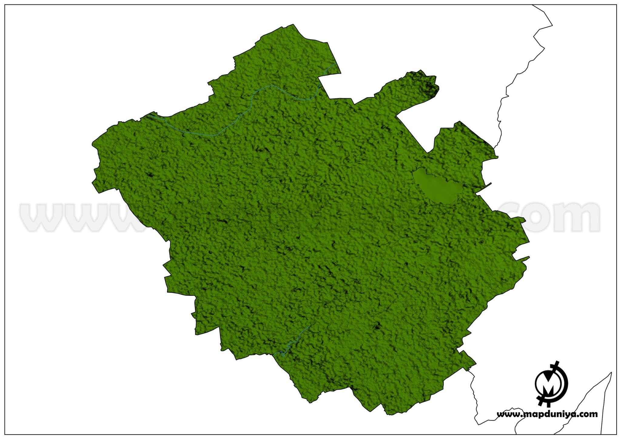 CHANDIGARH Physical map with River Names – Maps Of India